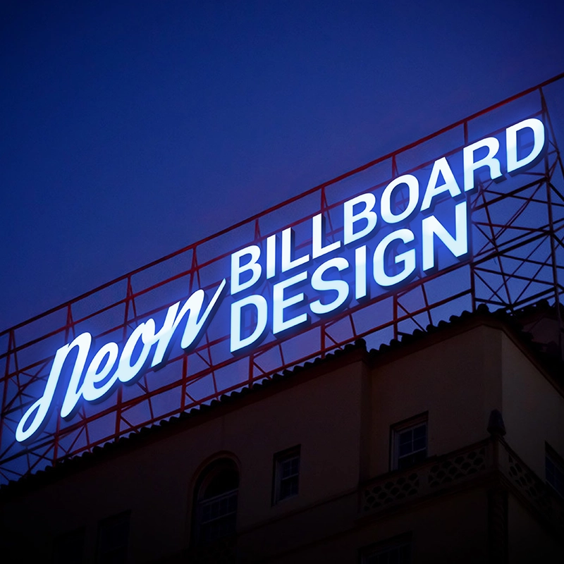 Neon Sign Billboard - PrintWave Oman